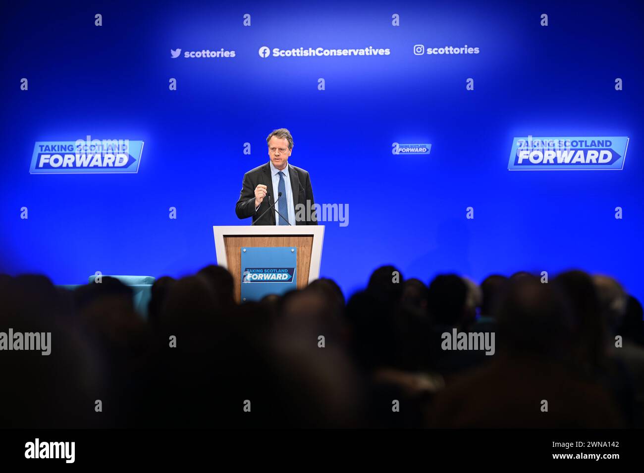 Scottish Secretary Alister Jack speaks during the Scottish Conservative ...