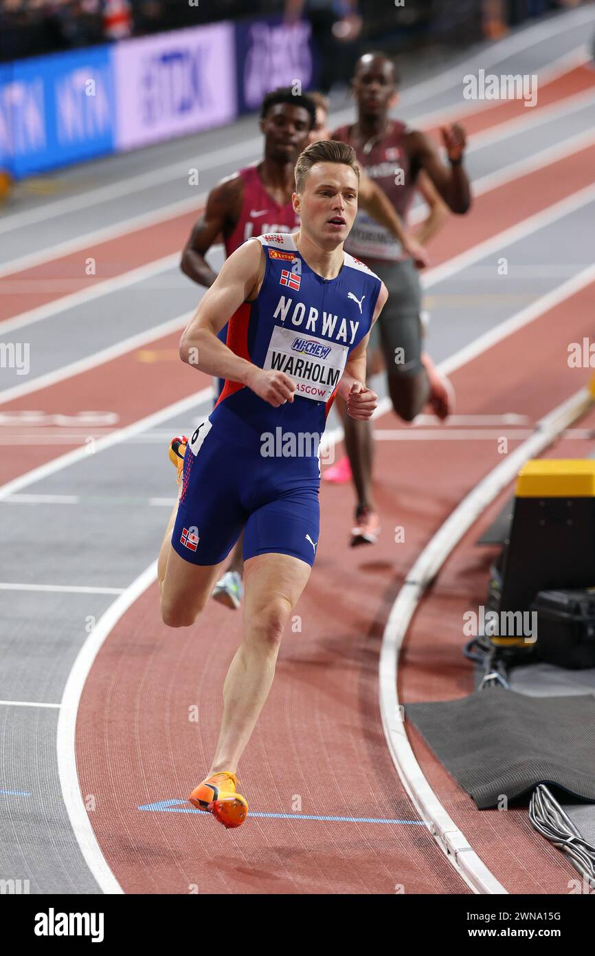 Glasgow, scotland, 01st March 202, Karsten Warholm (NOR, 400 Metres ...