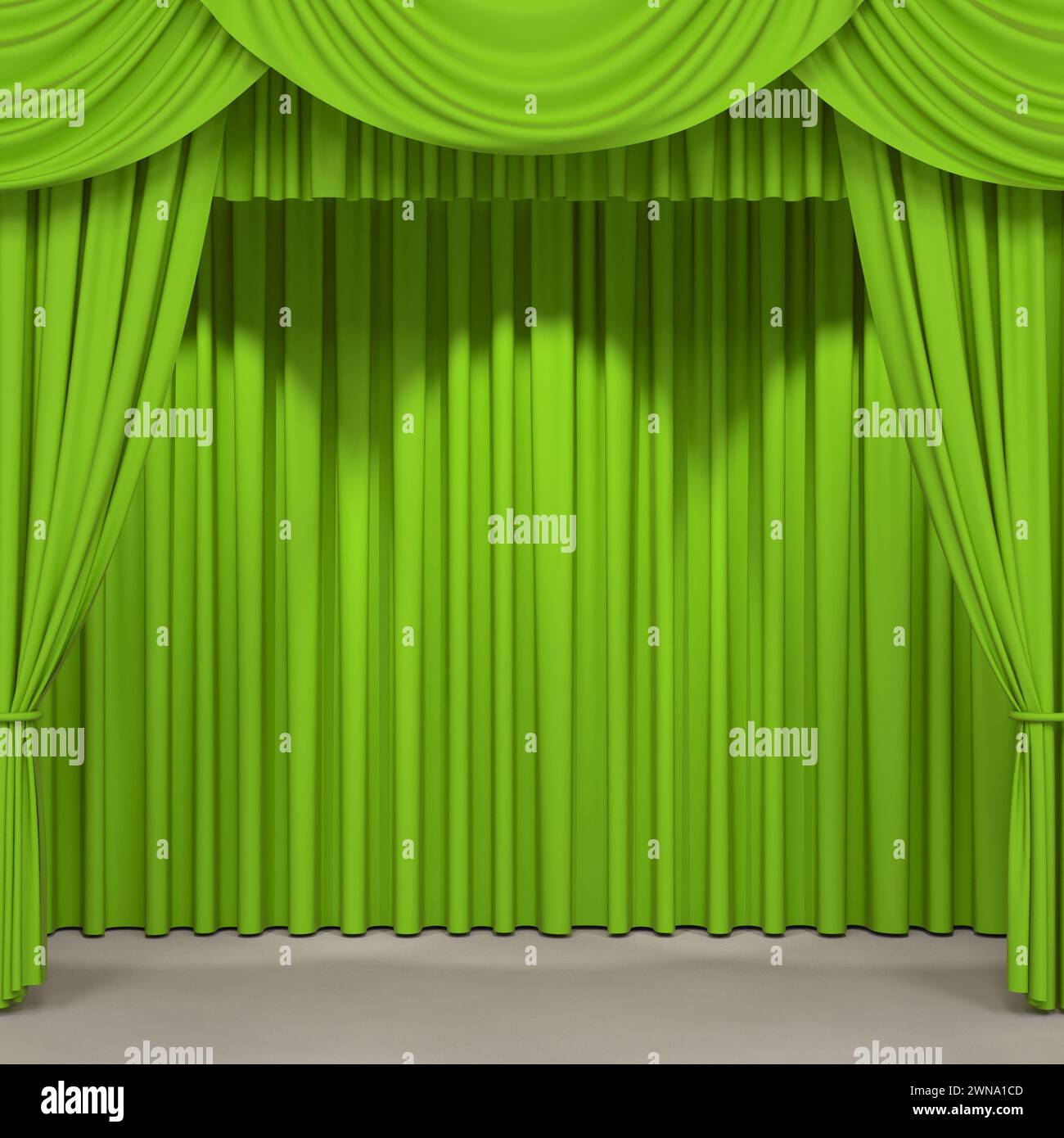 Luxury stage or windows curtains, realistic 3D illustration Stock Photo ...