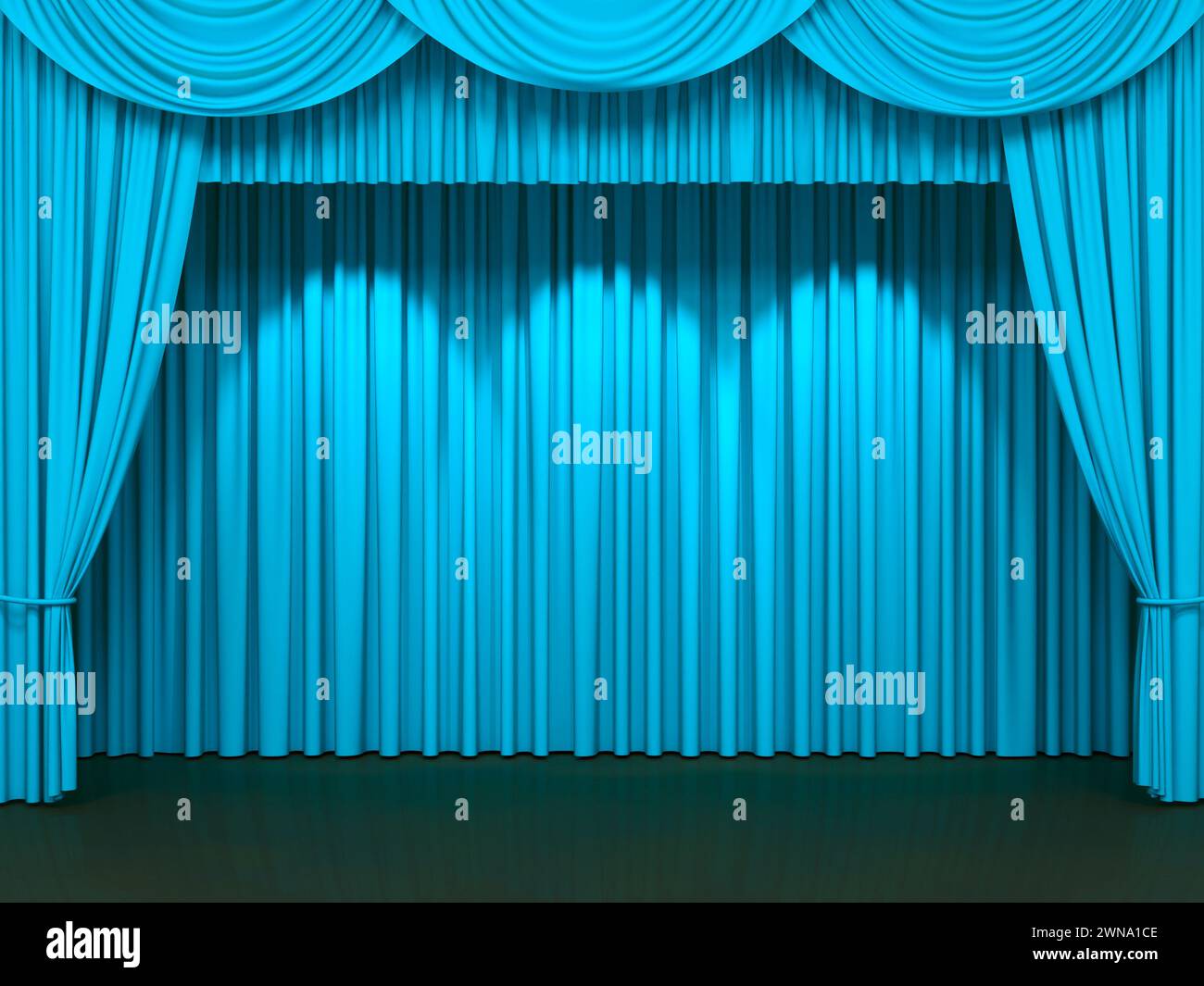 Blue stage curtains hi-res stock photography and images - Alamy