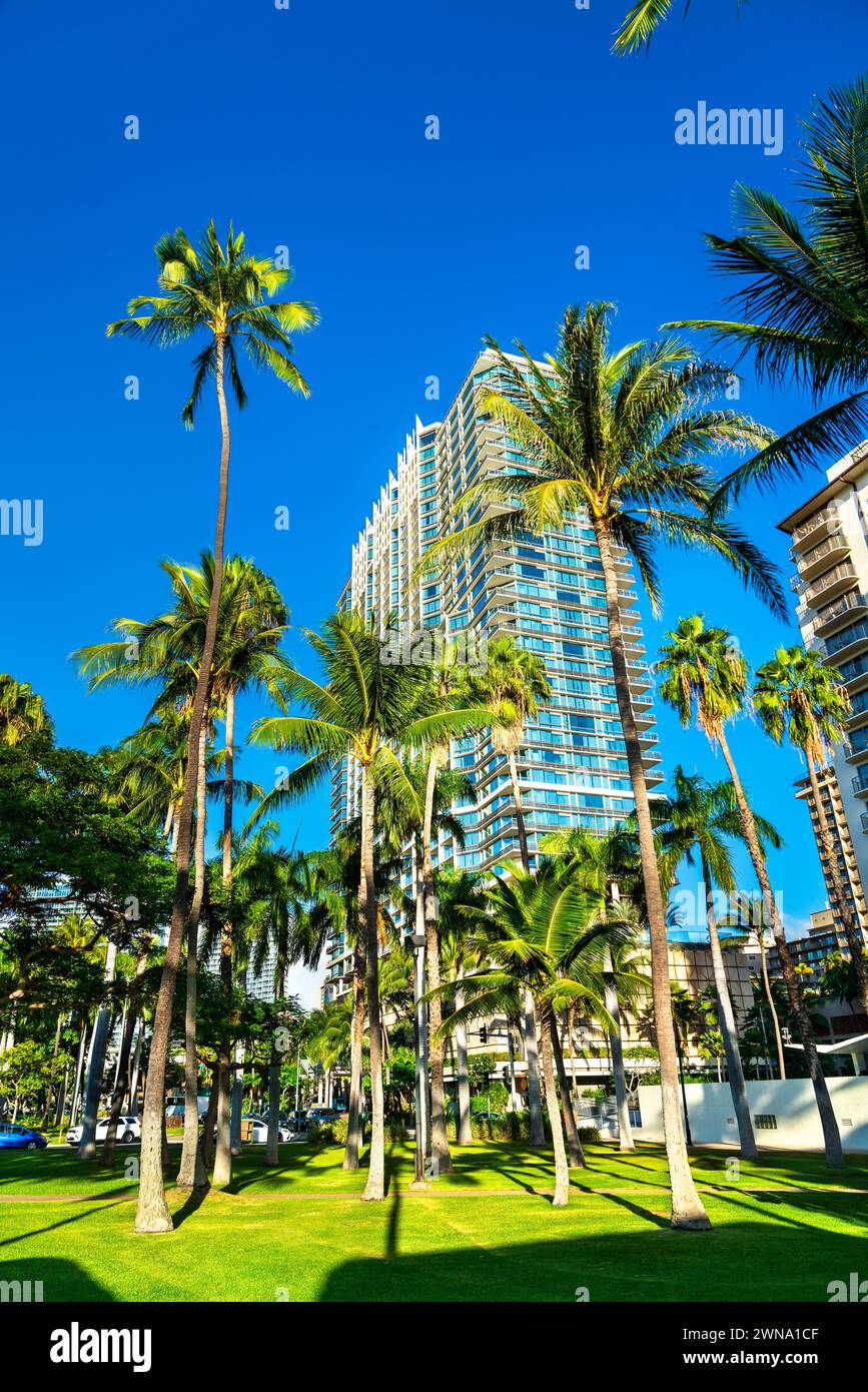 Fort DeRussy Beach Park in Honolulu - Oahu Island, Hawaii Stock Photo ...