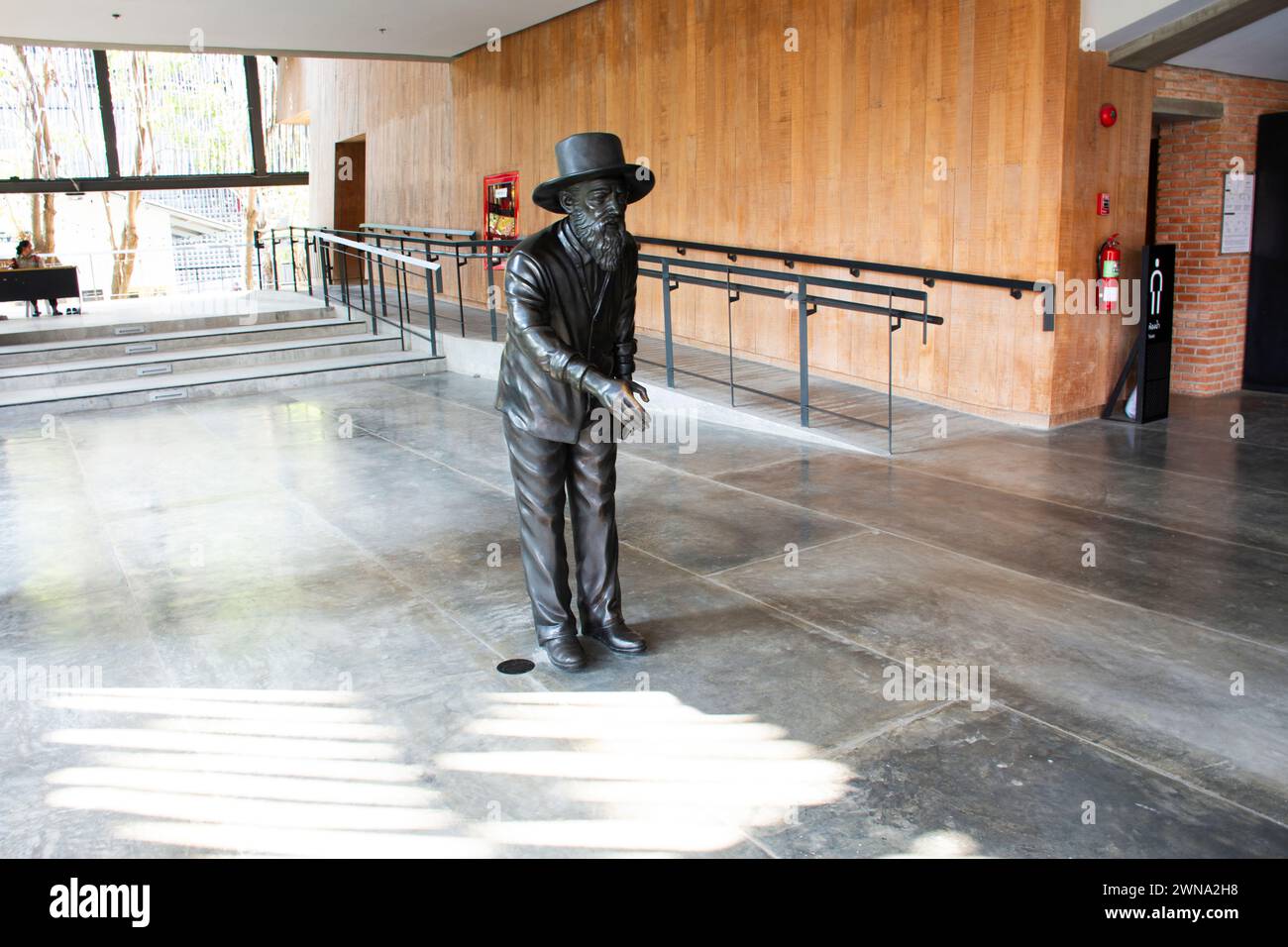 Brass statue in learning place of Thai Film Museum gathering ...