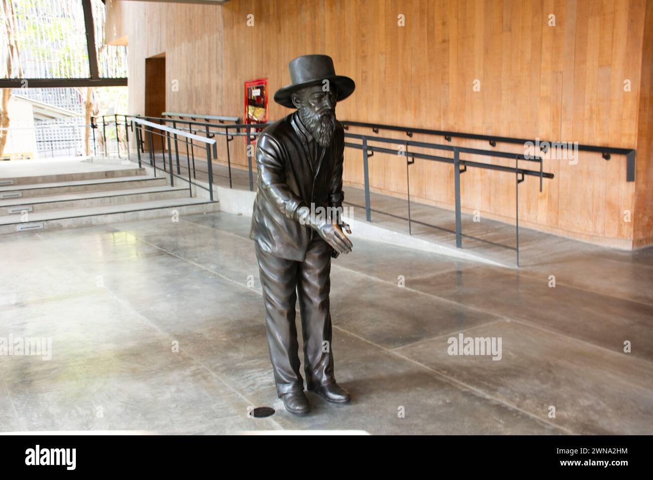 Brass statue bronze figure in learning place of Thai Film Museum ...