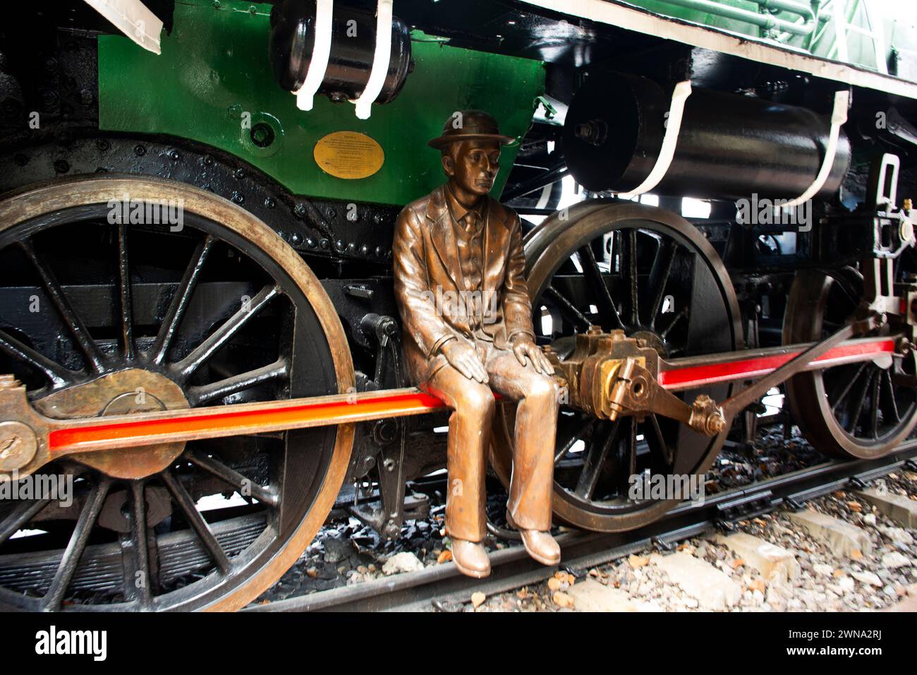 Brass statue in learning place of Thai Film Museum gathering ...