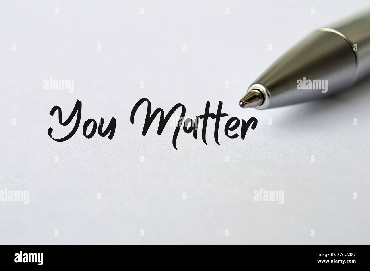 You matter text with bold pen background. Inspirational concept Stock ...