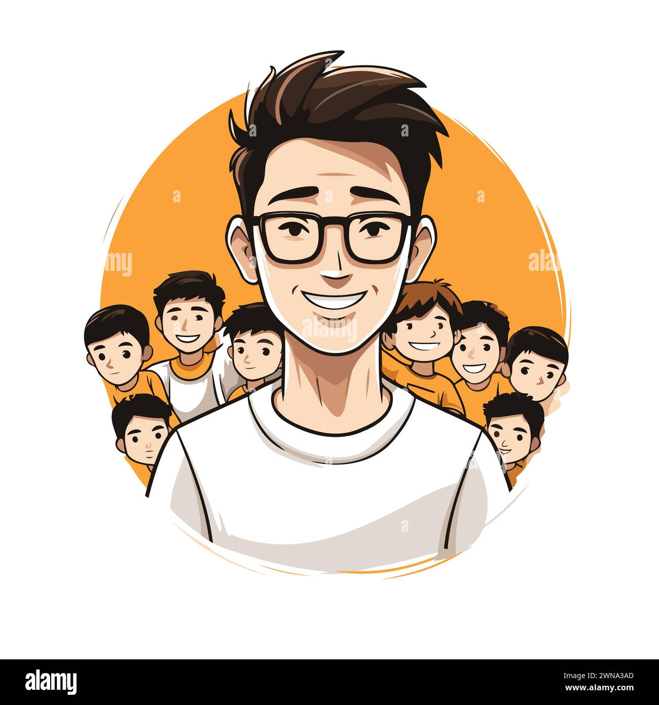 Face in crowd Cut Out Stock Images & Pictures - Alamy