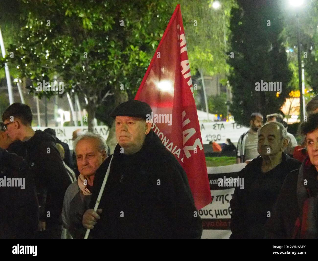 Athens, Greece. 28th Feb, 2024. People gather in Athens to remember the ...