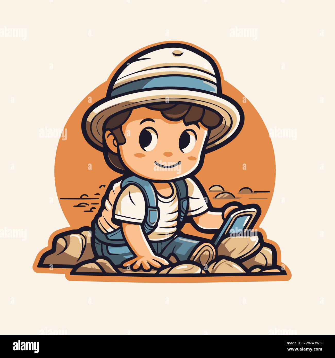 Happy rocks Stock Vector Images - Alamy