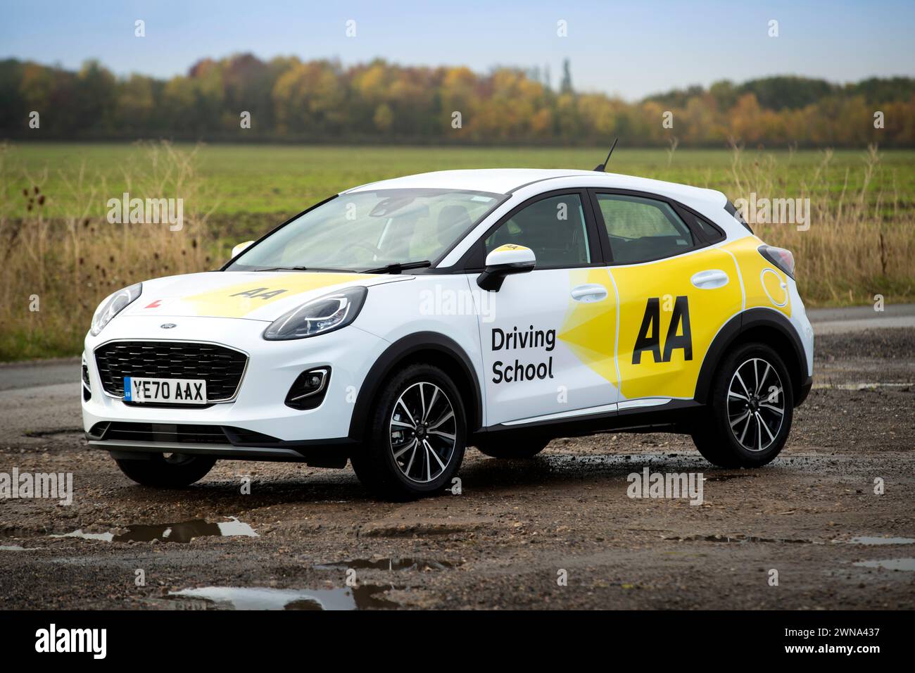 14/09/20 Ford Puma in AA Driving School livery Stock Photo - Alamy