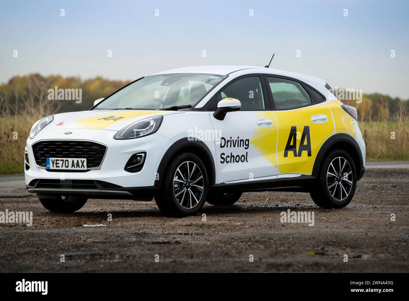 14/09/20 Ford Puma in AA Driving School livery Stock Photo - Alamy