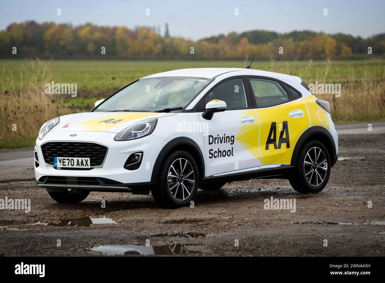 14/09/20 Ford Puma in AA Driving School livery Stock Photo - Alamy