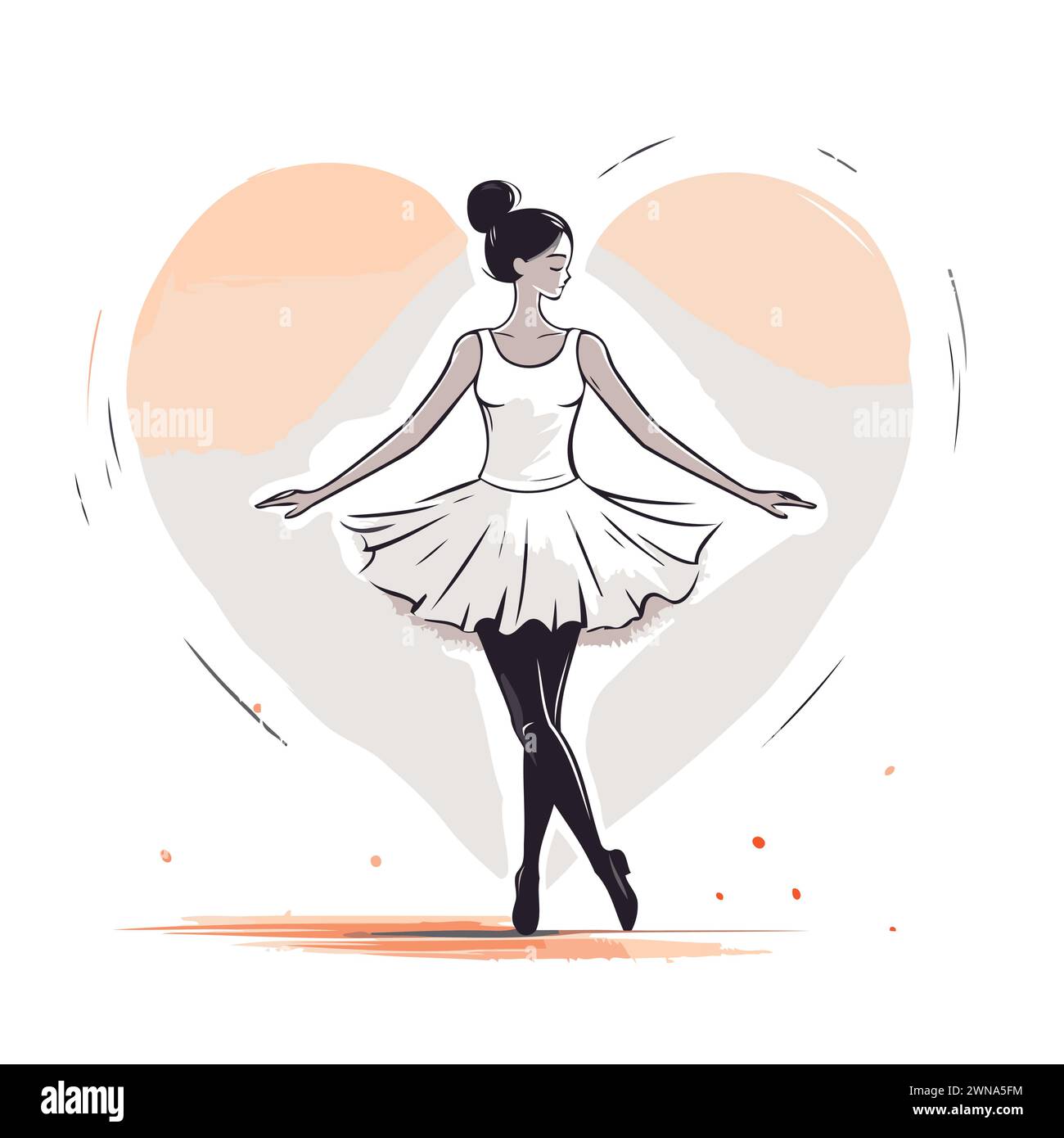 Woman in pointe Stock Vector Images - Alamy