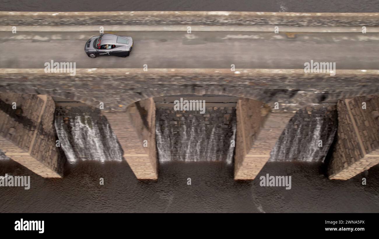 Riversimple Rasa hydrogen powered car crosses Elan Valley dam in wales ...