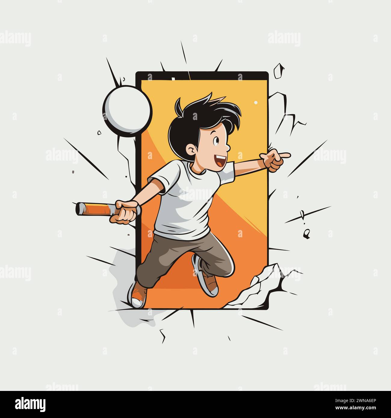 Hitting the wall Stock Vector Images - Alamy
