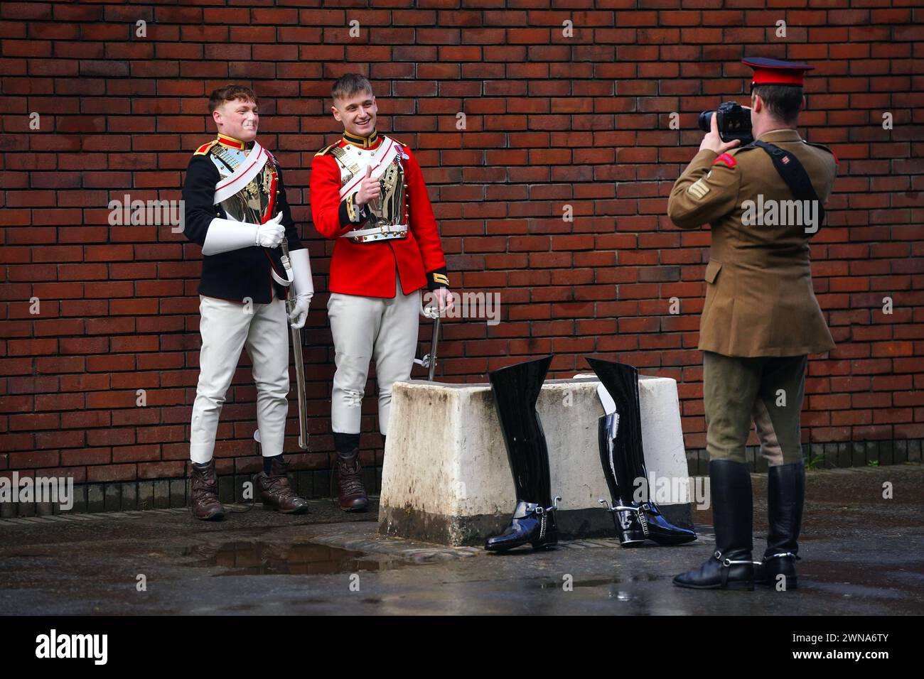 Two members of the Life Guards and the Blues and Royals from the ...
