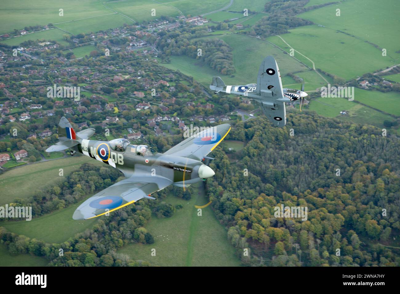 Spitfire dover white cliffs hi-res stock photography and images - Alamy