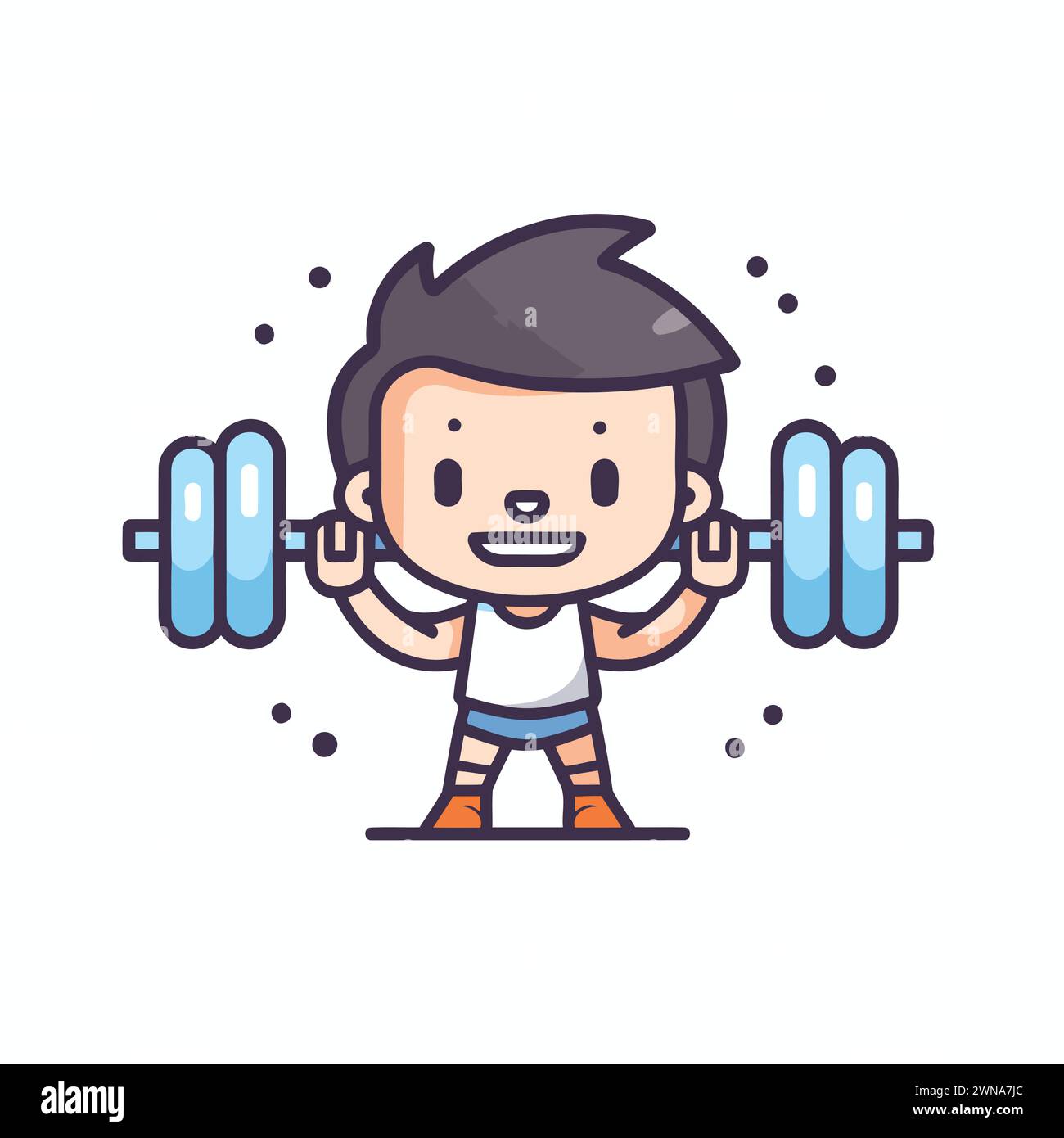 Cartoon fitness boy hi-res stock photography and images - Alamy