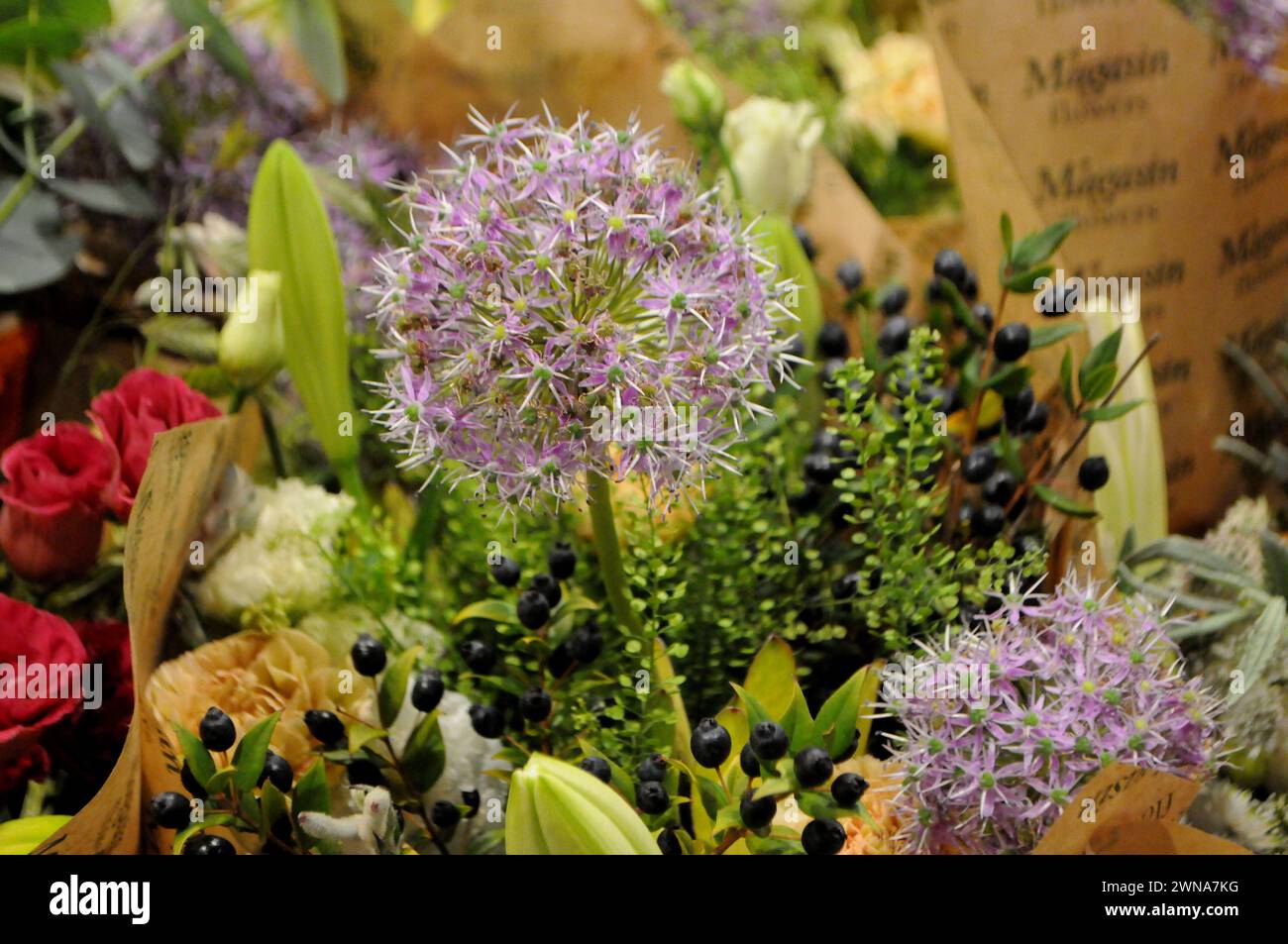 Copenhagen, Denmark /01 March 2024/Flower bouquesrs for sale in danish ...