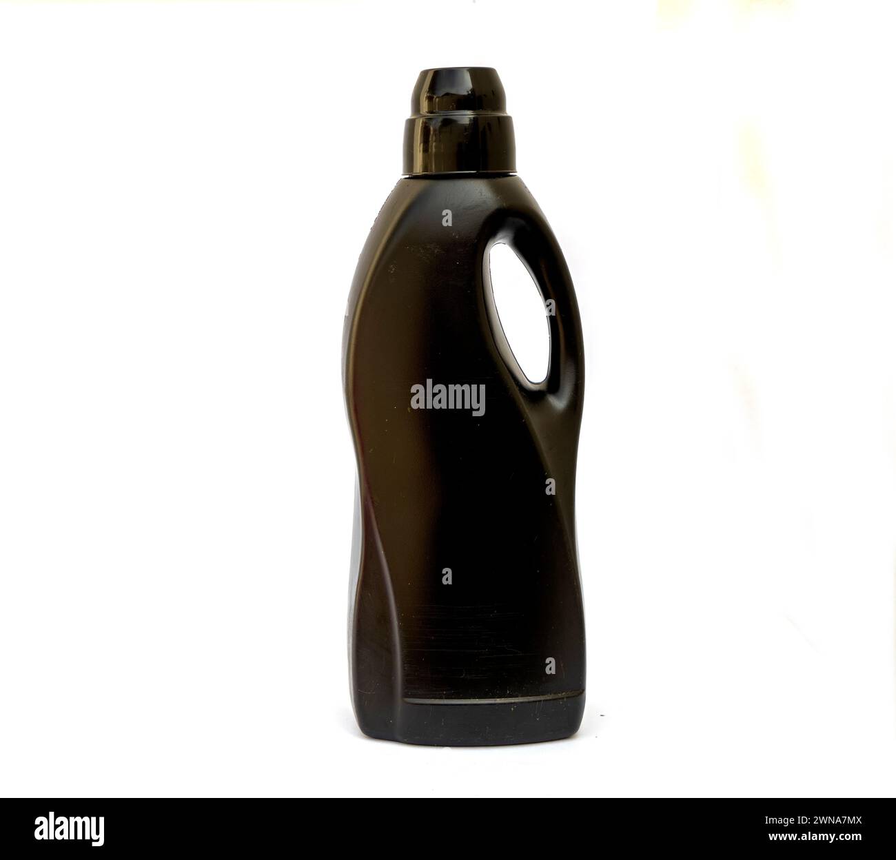 black Bottle of cleaning chemicals on a white background Stock Photo ...
