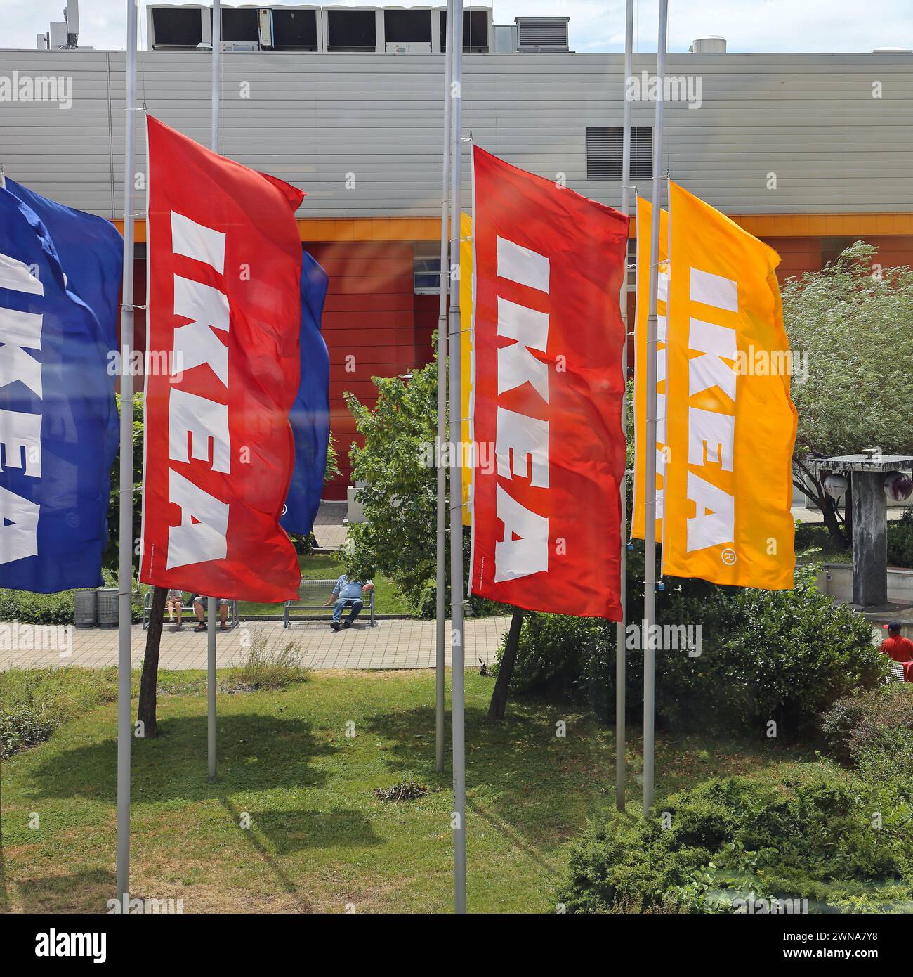 Ikea flags budapest hi-res stock photography and images - Alamy