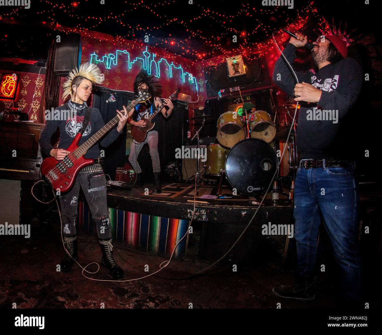 The band DIE SPITZ performs at the FarOut Lounge, Austin, Texas Stock ...