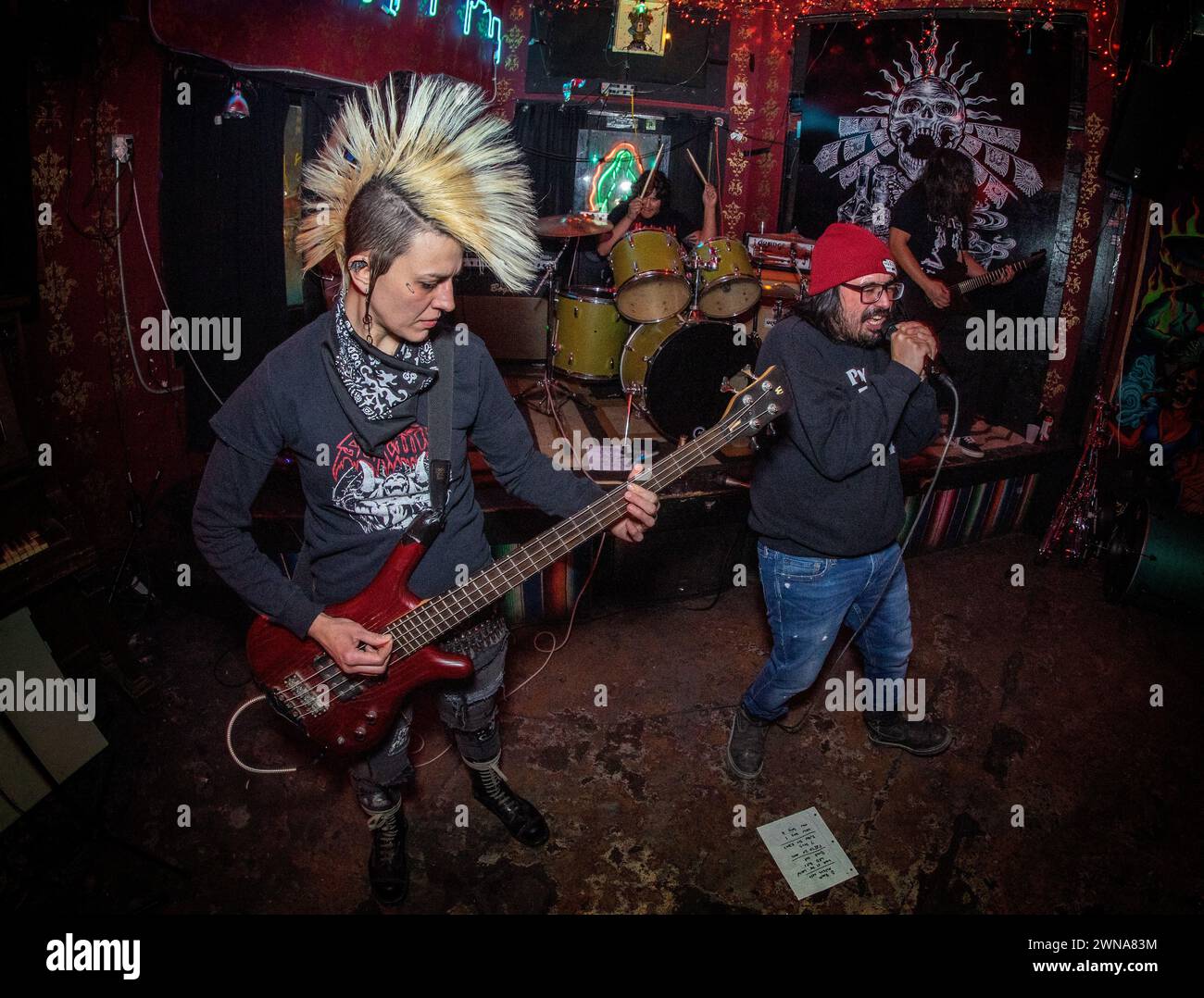 The band DIE SPITZ performs at the FarOut Lounge, Austin, Texas Stock ...