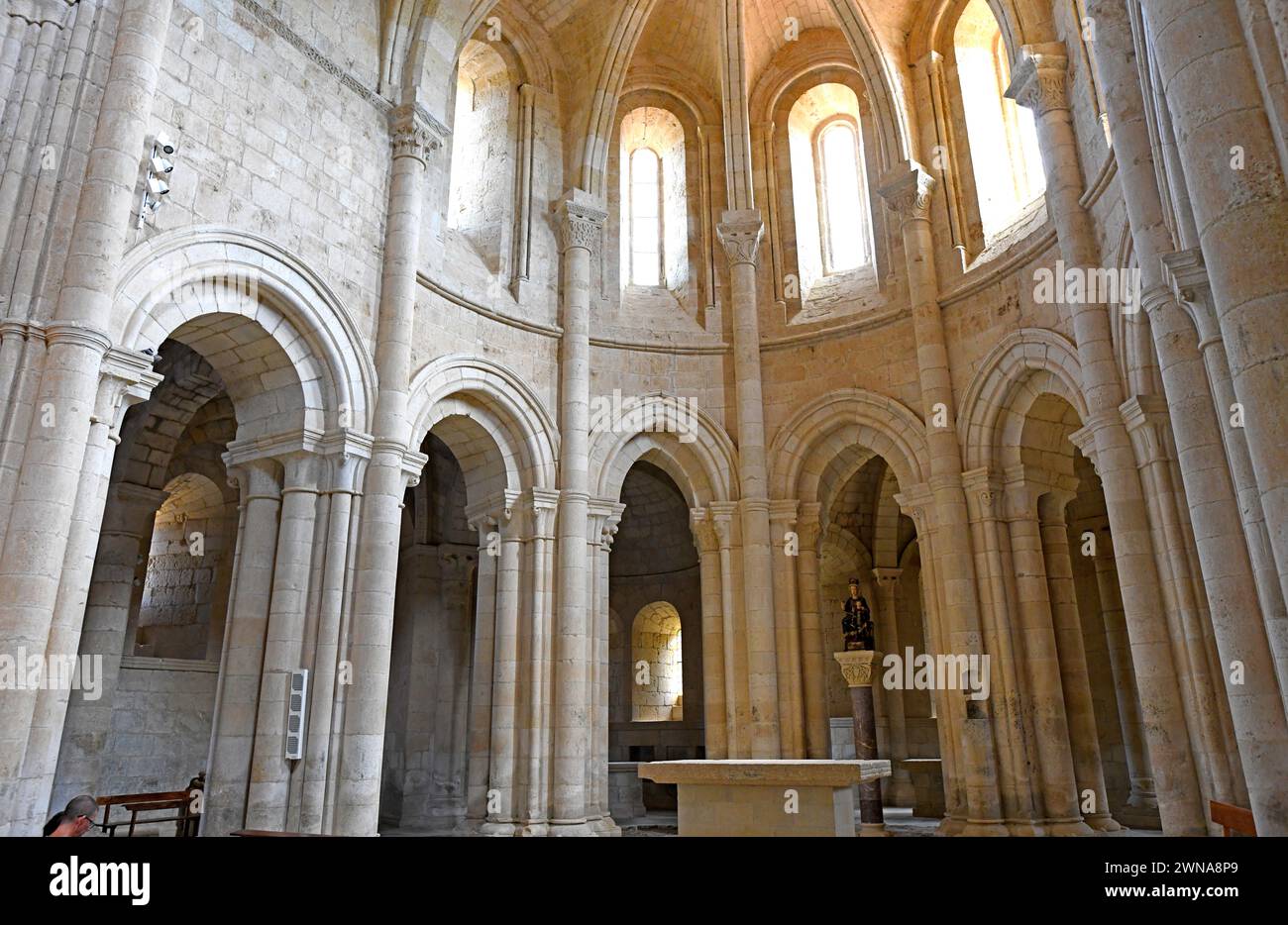 Santa Maria la Real church (romanesque 12th century). Inside apse ...