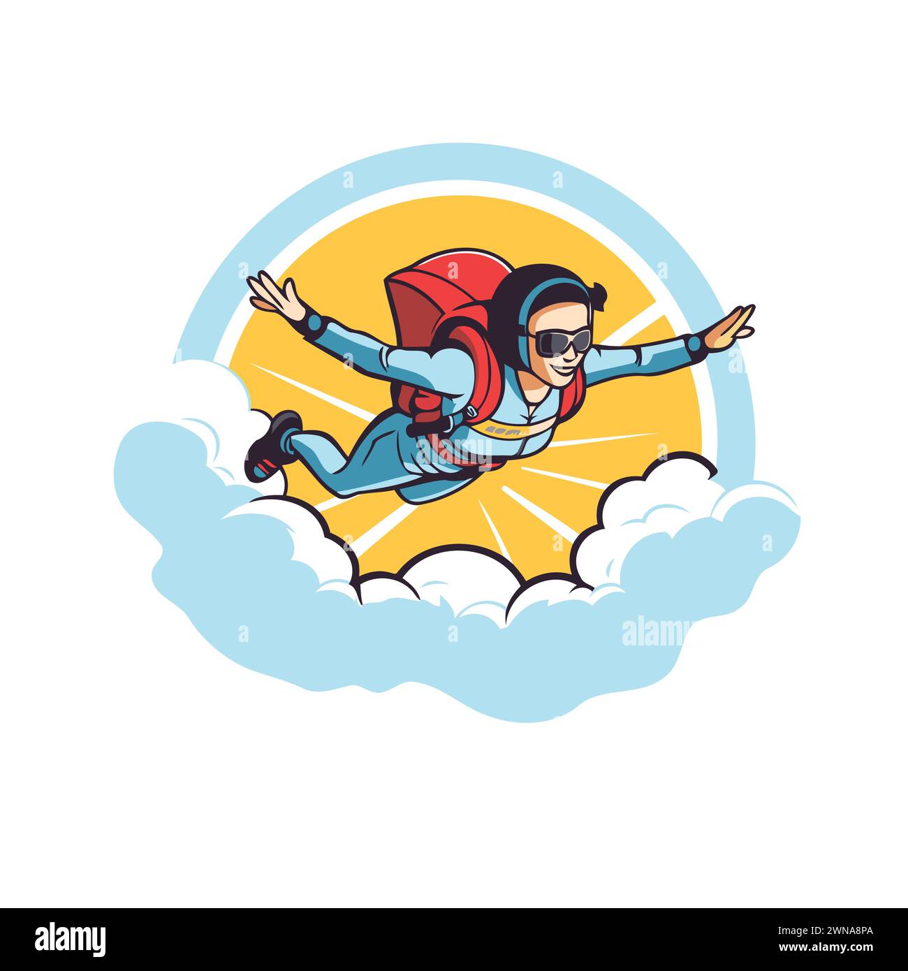 Skydiver vector vectors Stock Vector Images - Alamy