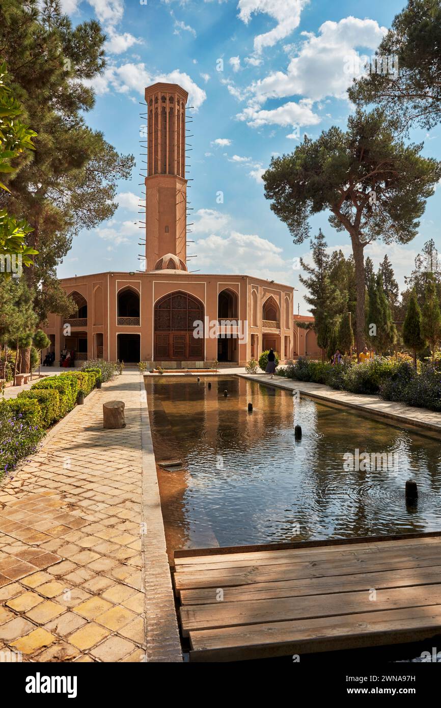 33-meter high 18th century octagonal windcatcher (badgir), the tallest adobe windcatcher in the ...