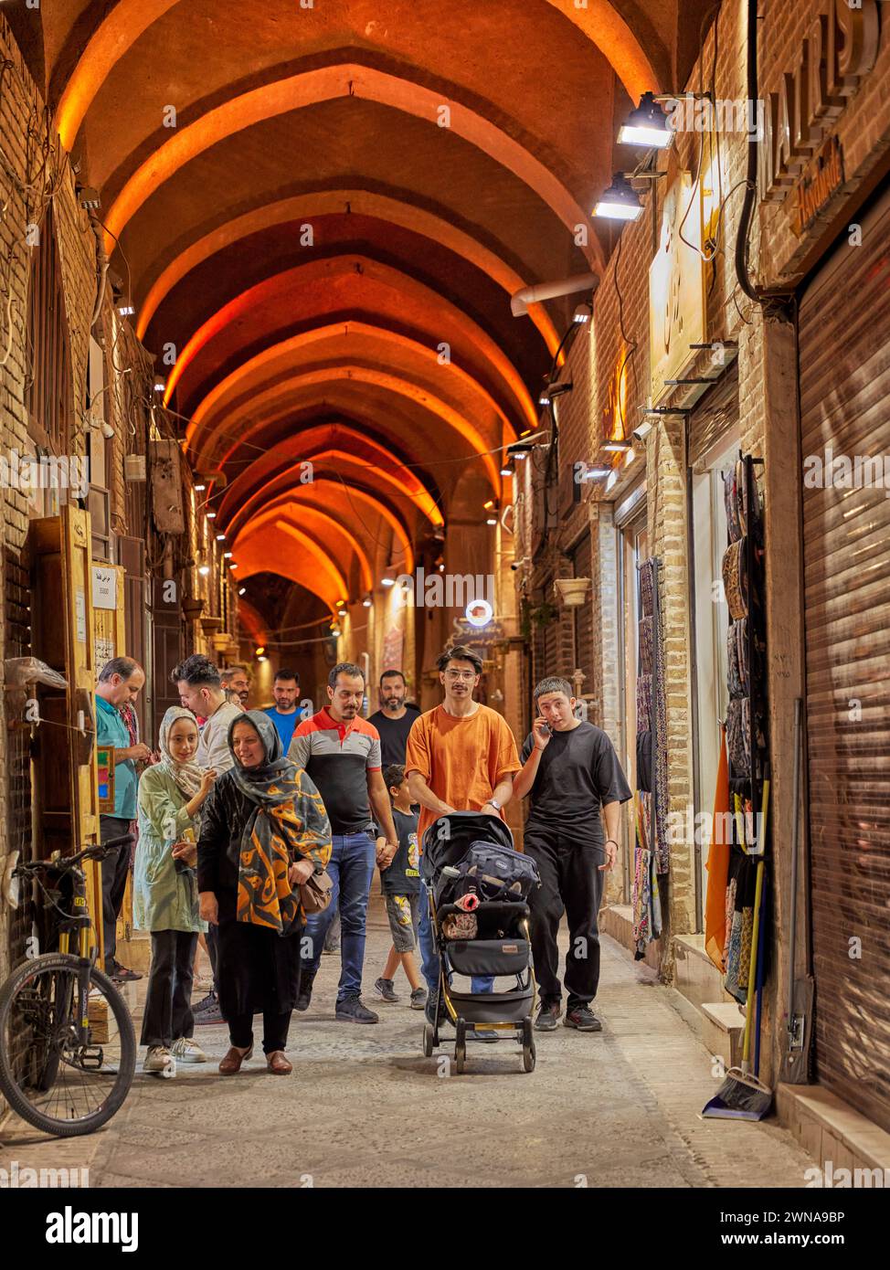 Woman in night city illumination hi-res stock photography and images ...