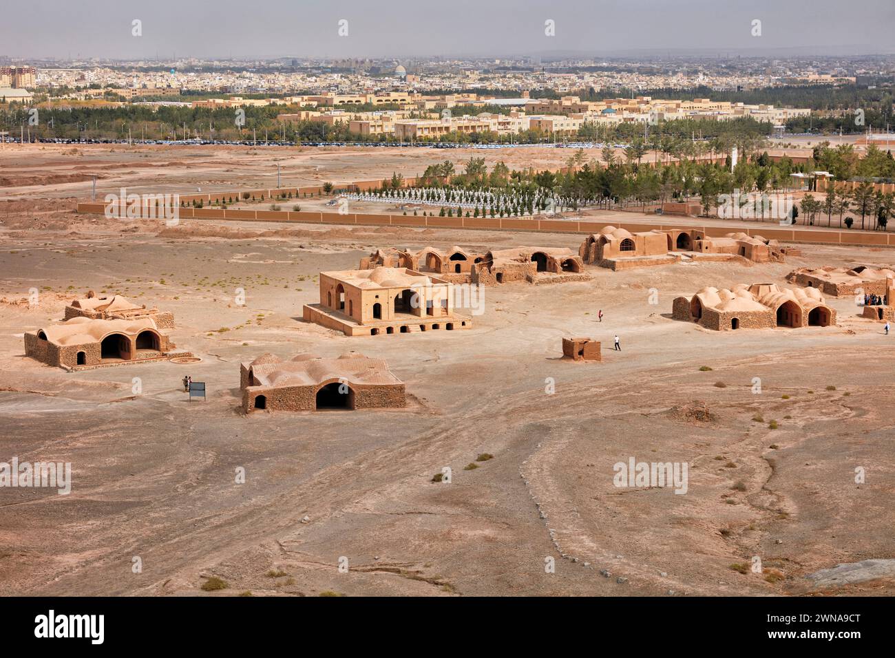 Aerial view of the old Khayleh, buildings for relatives of deceased to ...