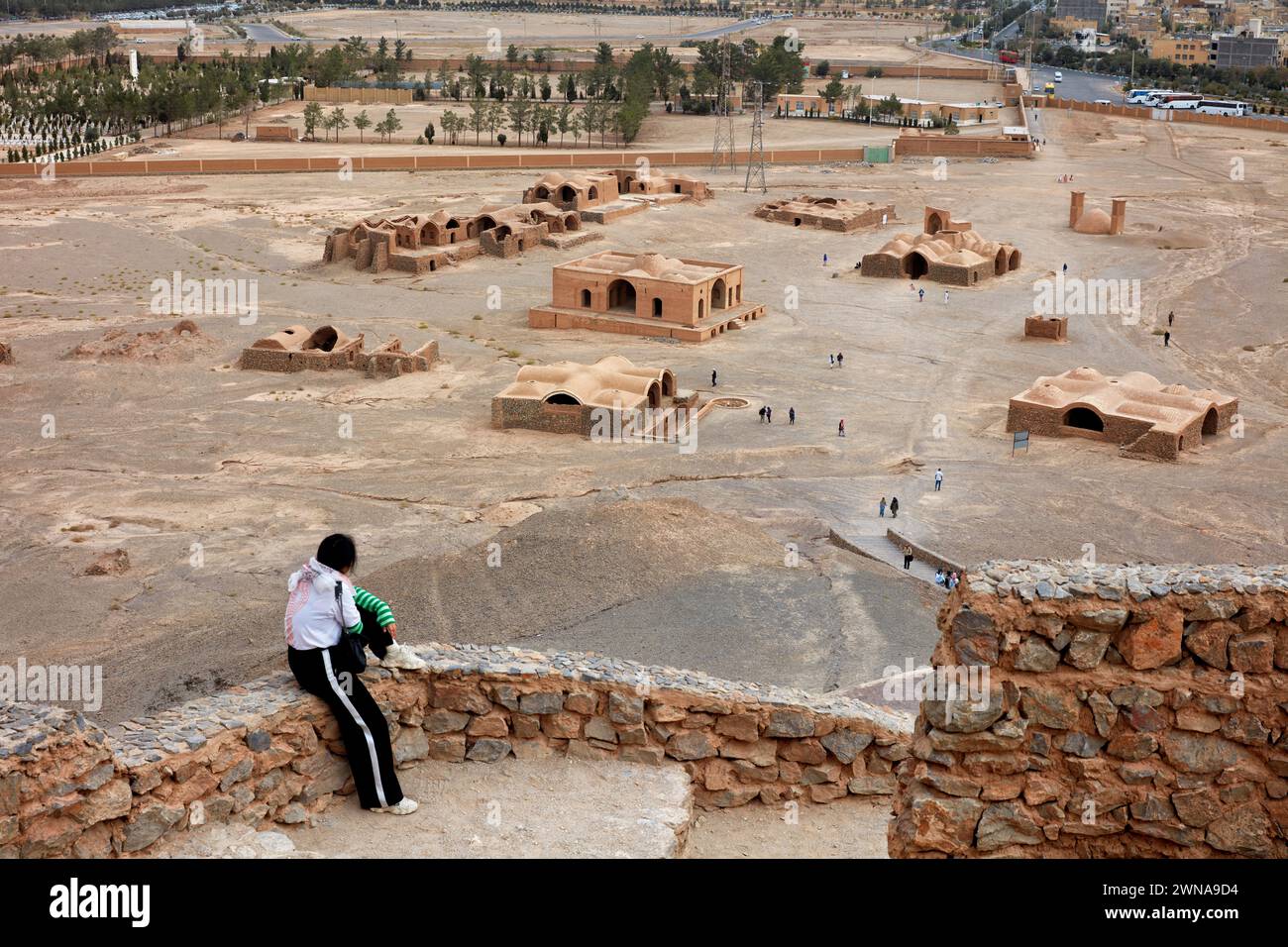 Aerial view of the old Khayleh, buildings for relatives of the deceased ...