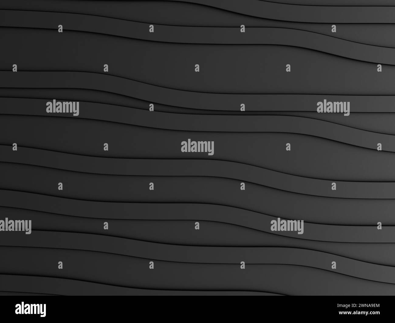 Abstract black wavy lines illustration background Stock Photo - Alamy