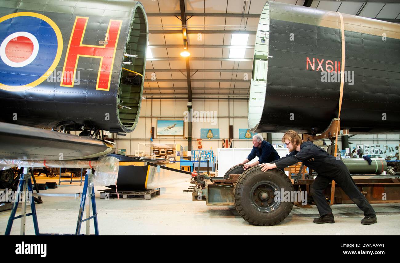 Real-life Airfix model - Lancaster bomber 'Just Jane' is disassembled ...