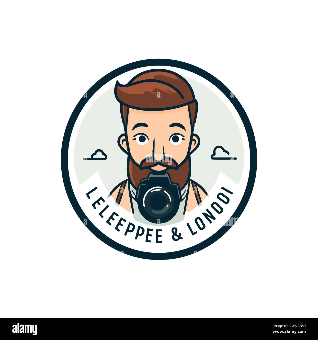 Circle beard Stock Vector Images - Alamy