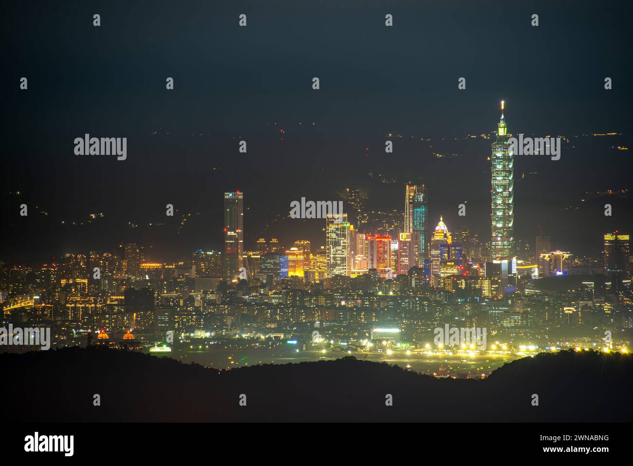 Clouds and mist drift over the city, and the colorful glaze light ...