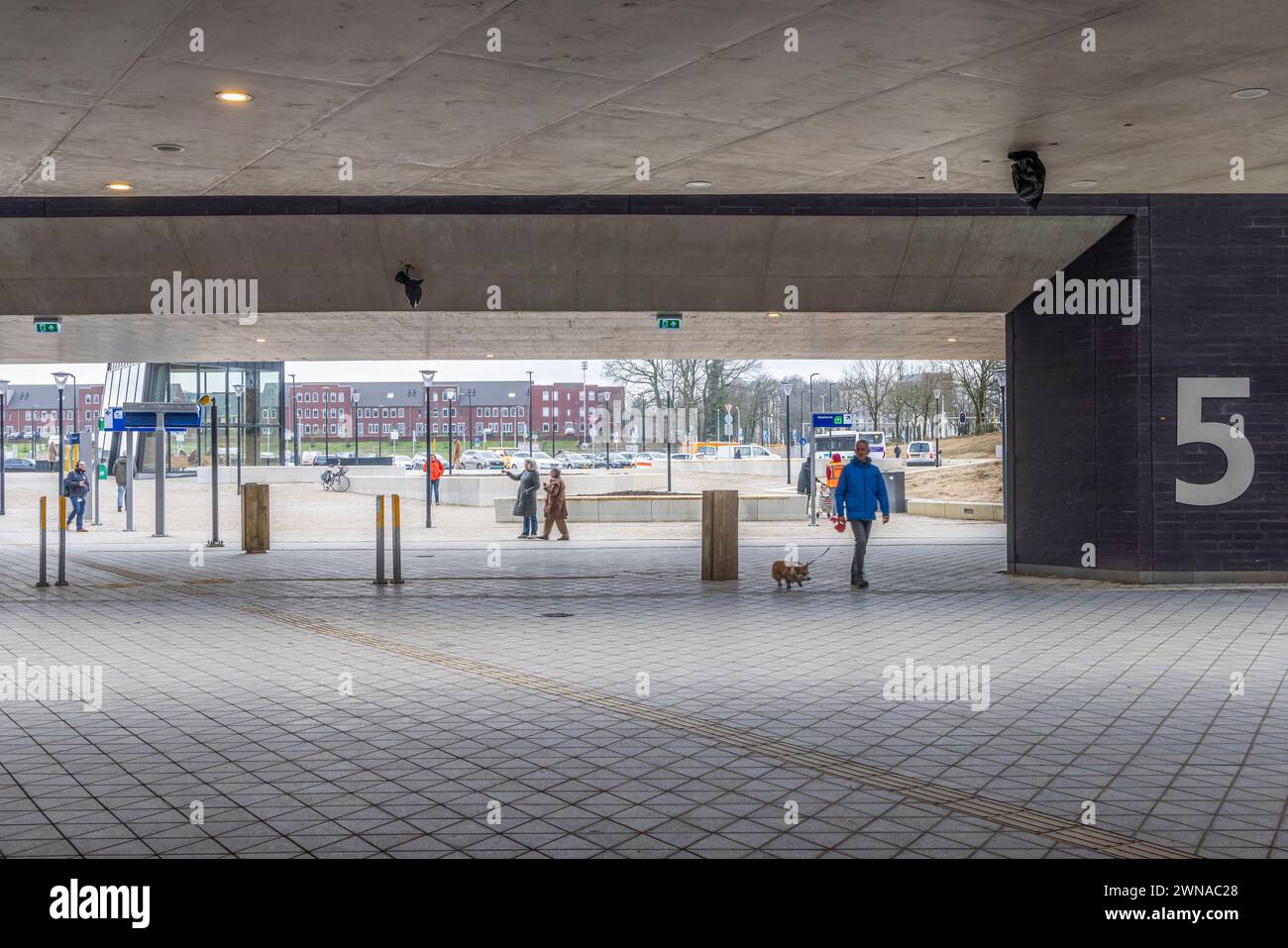 Ede, The Netherlands - March 1, 2024: Passage to railway platforms at ...