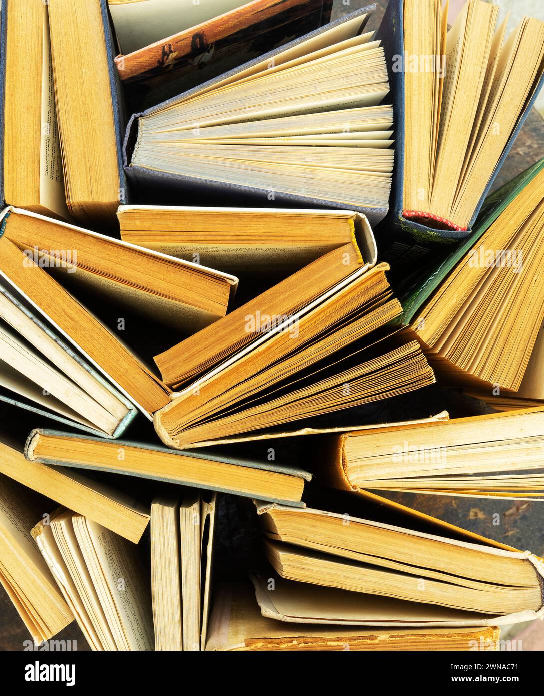 Old open books with pages, background, texture Stock Photo - Alamy