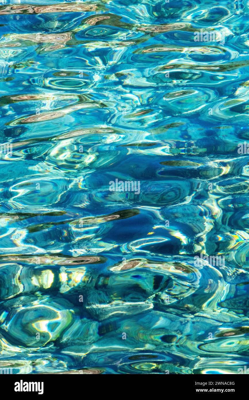 Aquagraphy of the play of colours in the sea Stock Photo - Alamy