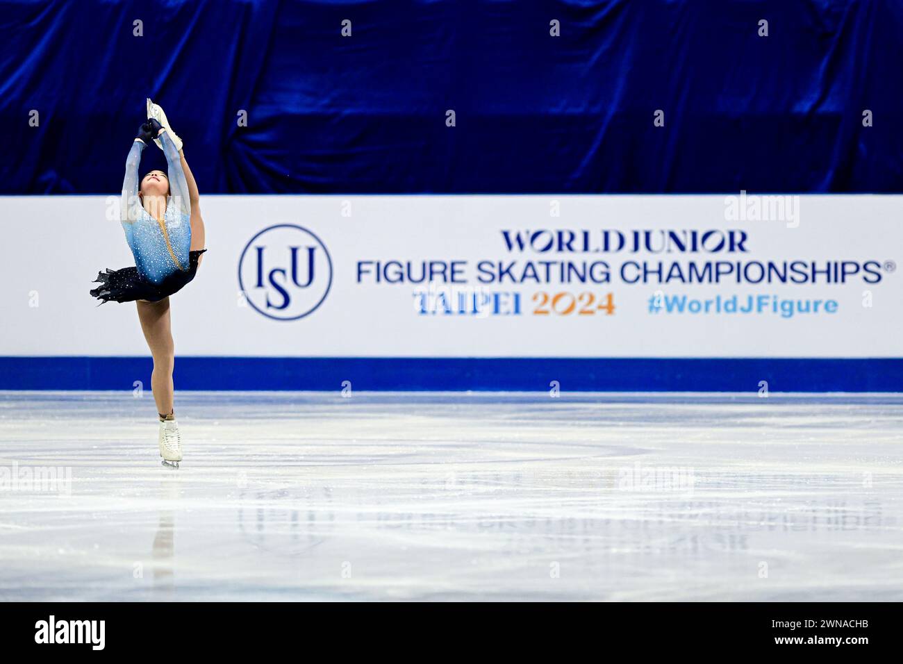 Sherry ZHANG (USA), during Junior Women Free Skating, at the ISU World ...
