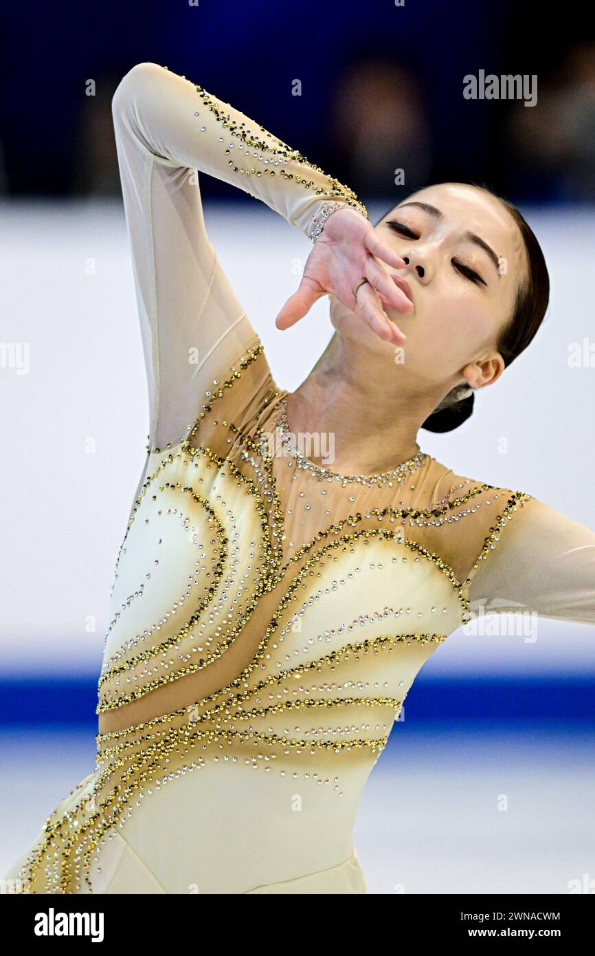 Rena UEZONO (JPN), during Junior Women Free Skating, at the ISU World ...