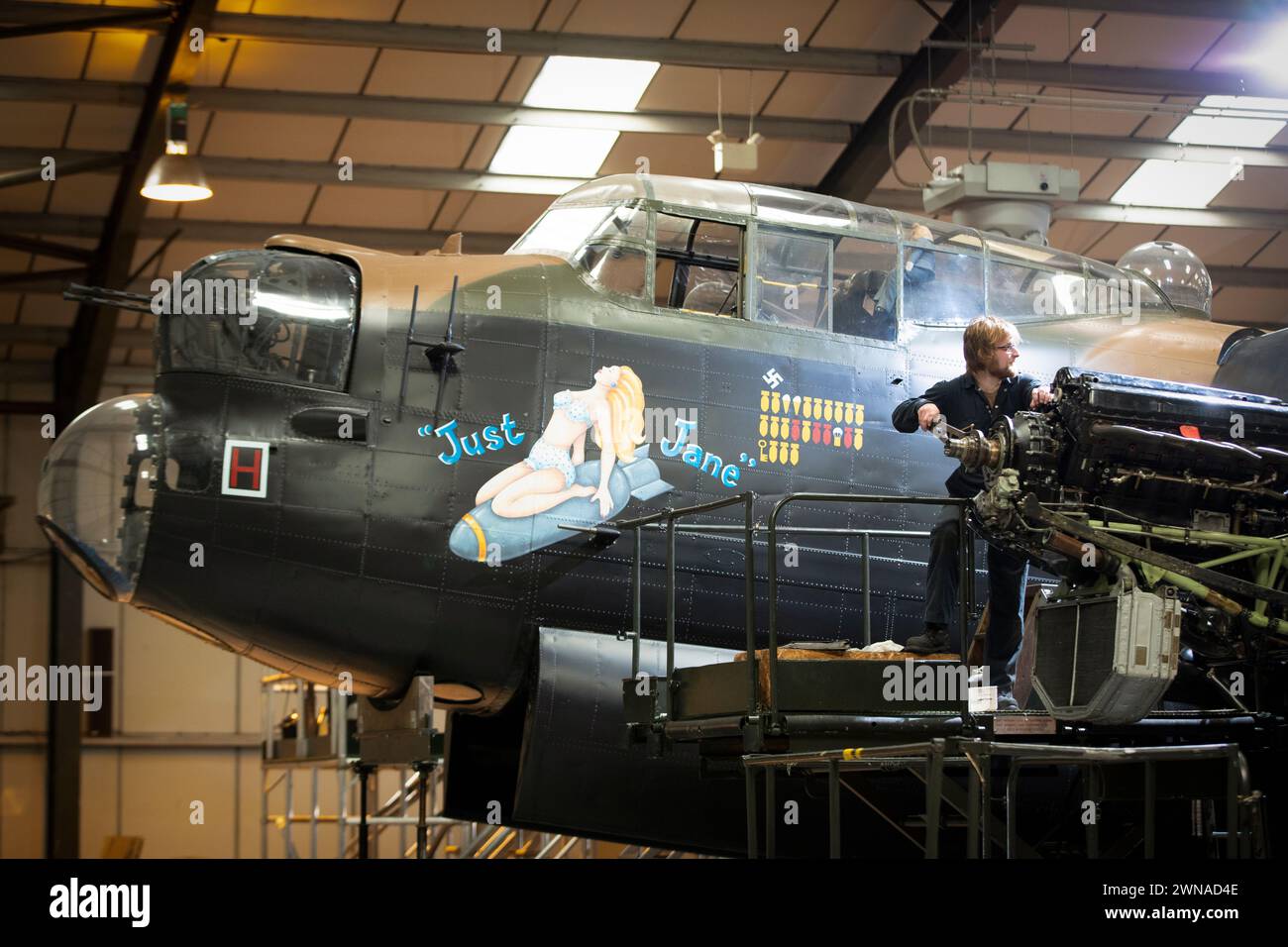 Real-life Airfix model - Lancaster bomber 'Just Jane' is disassembled ...