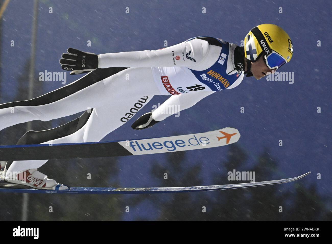 Lahti, Finland. 01st Mar, 2024. Eetu Nousiainen of Finland competes ...