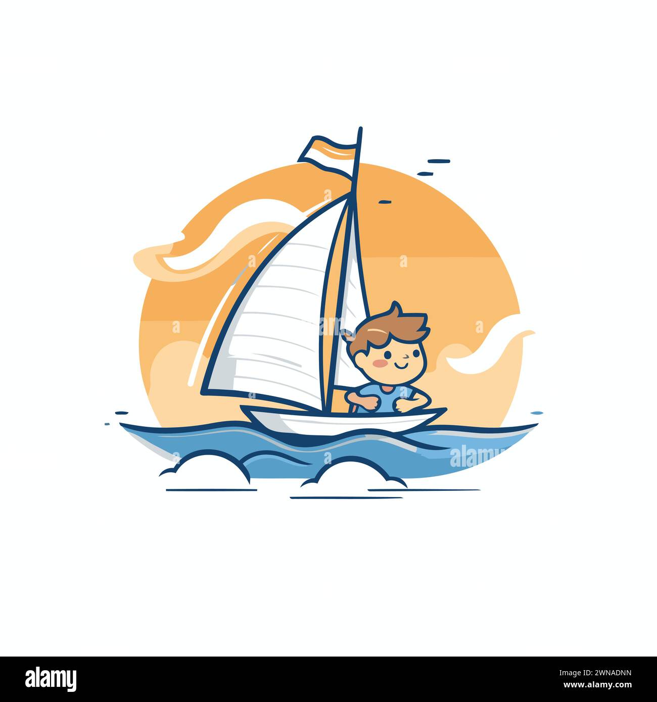 Yachts on water Stock Vector Images - Alamy