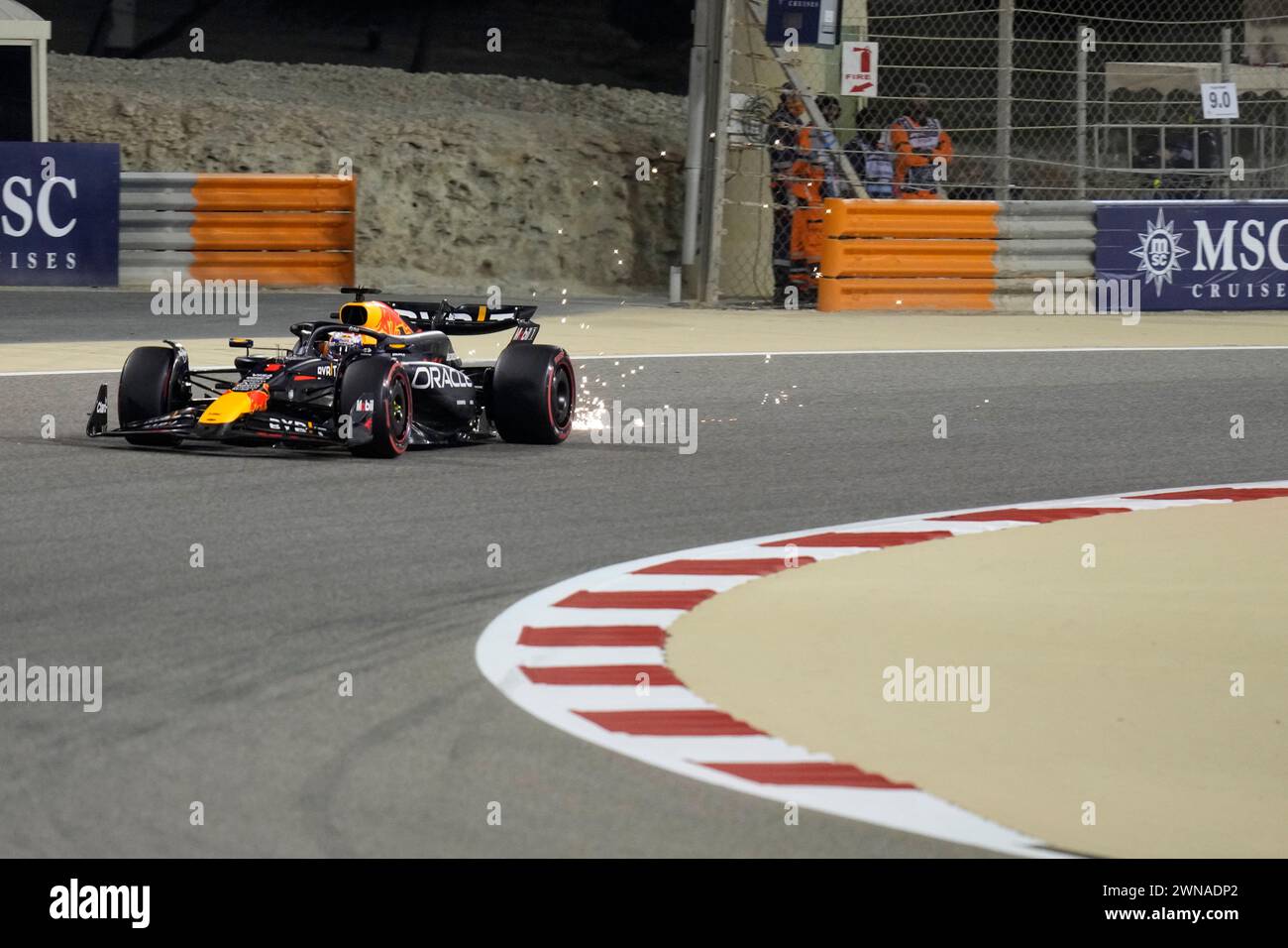 Red Bull driver Max Verstappen of the Netherlands steers his car during ...