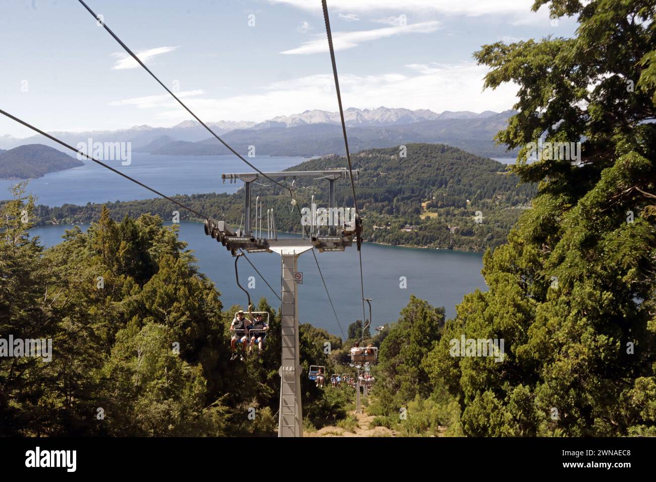 January 26, 2024. Aerosilla del Cerro Campanario, Bariloche, Rio Negro ...