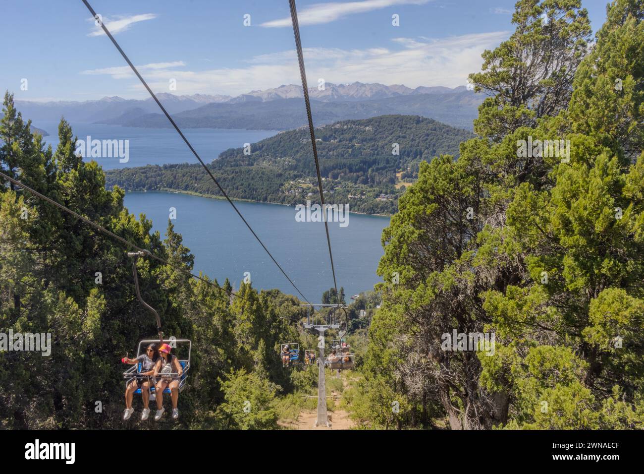 January 26, 2024. Aerosilla del Cerro Campanario, Bariloche, Rio Negro ...