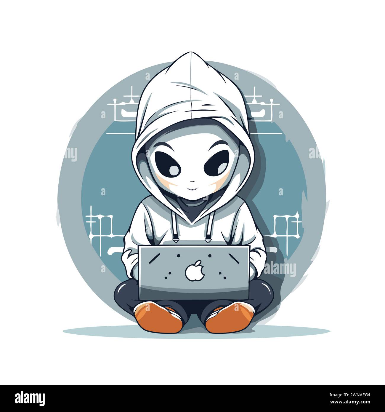 Boy with a hood Stock Vector Images - Alamy