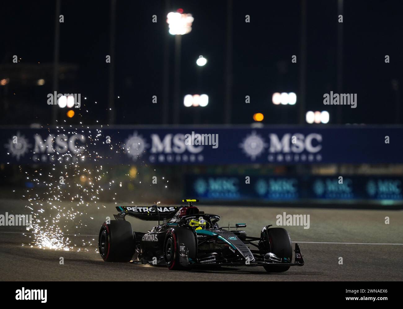 Mercedes' Lewis Hamilton during the qualifying for the Bahrain Grand ...