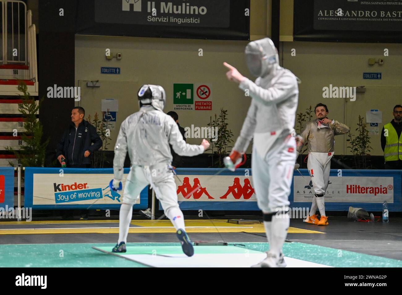 Padua, Italy. 01st Mar, 2024. Colautti (ITA) celebrates the victory ...